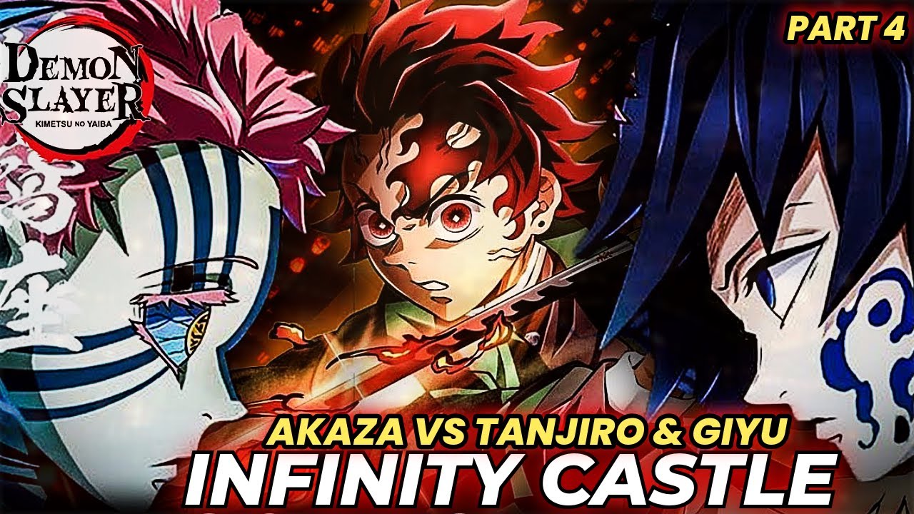 🔥 Akaza vs Tanjiro & Giyu – Full Manga Fight | Demon Slayer Infinity Castle Arc (Part – 4 ...